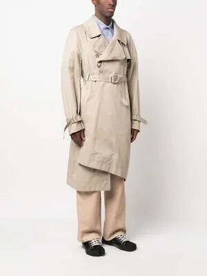 Marina Yee Belted-Waist Long Trench Coat In Neutrals - 50% Off