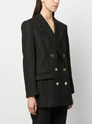 Moschino Pinstripe Wool Double-breasted Blazer