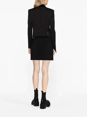 Moschino Cropped Asymmetric Twill Blazer