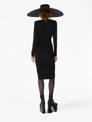 Nina Ricci Long-sleeve Draped Wrap Top