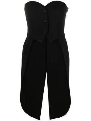 Moschino Asymmetric Virgin-wool Top - Black