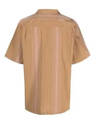 Universal Works Camp-collar Embroidered Cotton Shirt