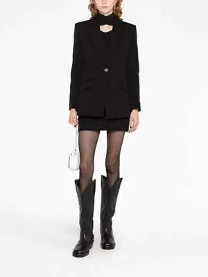 Versace Single-breasted Wool Blazer - Black