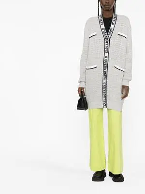 Karl Lagerfeld Bouclé Longline Cardigan
