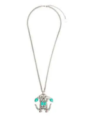 Roberto Cavalli Mirror Snake Pendant Necklace