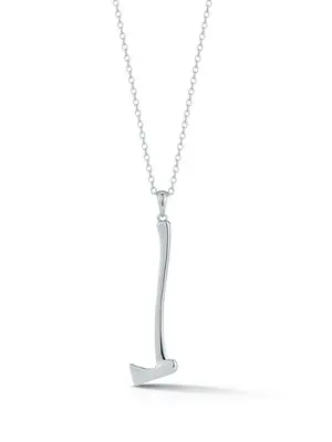 Mateo Axe Pendant Necklace - Silver