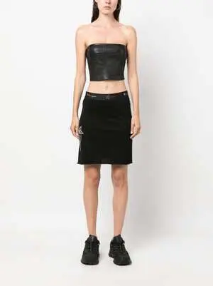 Rick Owens Logo-embroidered Straight Skirt
