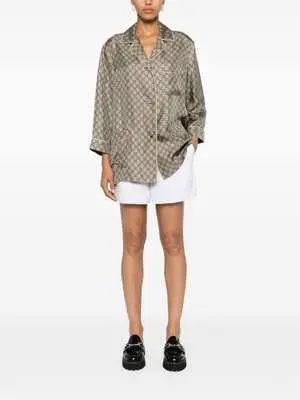 Gucci Gg Supreme Print Silk Shirt