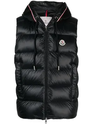Moncler Logo Patch Quilted Hooded Gilet