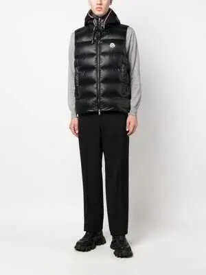 Moncler Logo Patch Quilted Hooded Gilet