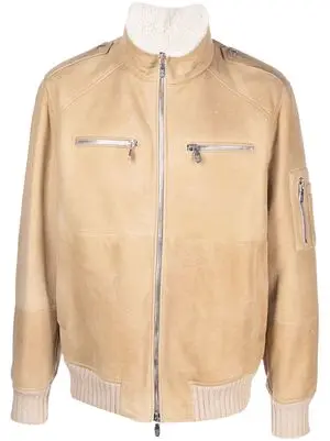 Brunello Cucinelli Long-sleeve Leather Jacket