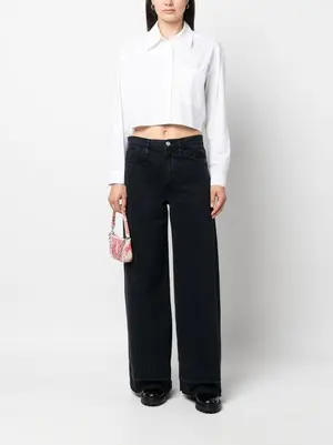 Ba&sh Long-sleeve Cropped Shirt