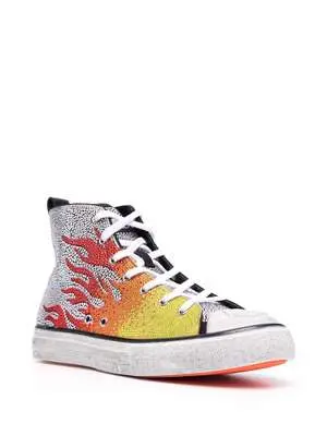Philipp Plein Flames Megastar High-top Sneakers