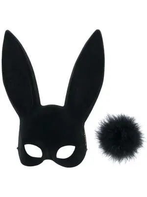 MAISON CLOSE Bunny Mask And Tail - Black