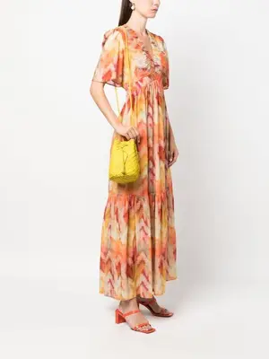 Dragon Diffusion Interwoven Leather Bucket Bag - Yellow