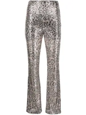 Liu Jo Sequin-embellished Trousers - Neutrals