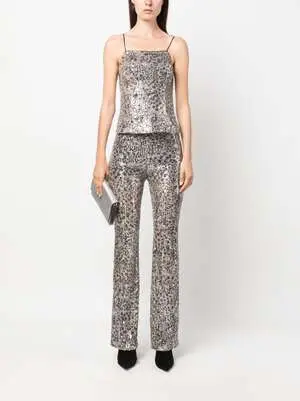 Liu Jo Sequin-embellished Trousers - Neutrals