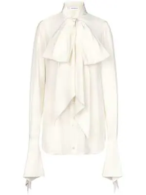 Nina Ricci Pussy-bow Silk Shirt