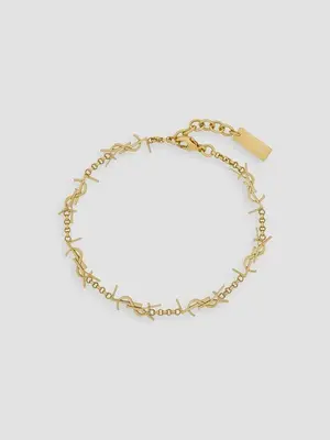 Saint Laurent Cassandre Chain Bracelet In Metal
