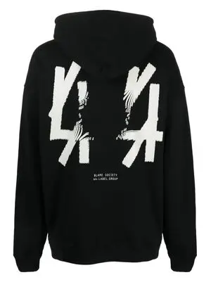 44 LABEL GROUP Logo Print Cotton Hoodie