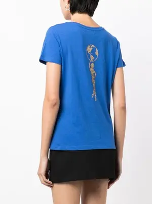 MADISON MAISON Star-print Cotton-jersey T-shirt - Blue