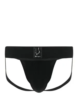 Rick Owens Logo-patch Colour-block Boxers - Black