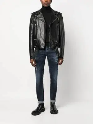 DONDUP Slim-cut Rolled-hem Jeans