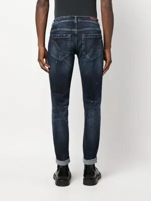 DONDUP Slim-cut Rolled-hem Jeans