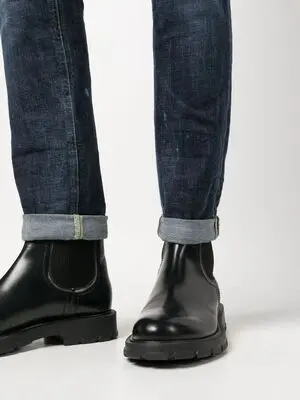 DONDUP Slim-cut Rolled-hem Jeans