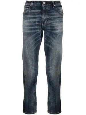 DONDUP Whiskering-effect Straight Leg Jeans - Blue