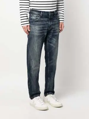 DONDUP Whiskering-effect Straight Leg Jeans - Blue