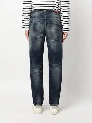 DONDUP Whiskering-effect Straight Leg Jeans - Blue