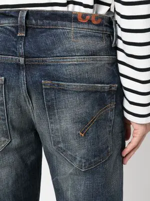 DONDUP Whiskering-effect Straight Leg Jeans - Blue