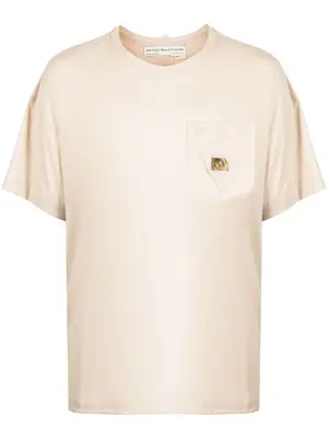 ADVISORY BOARD CRYSTALS Logo-patch Short-sleeve T-shirt - Neutrals