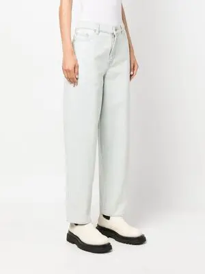 Kenzo Logo-embroidered Straight-leg Jeans