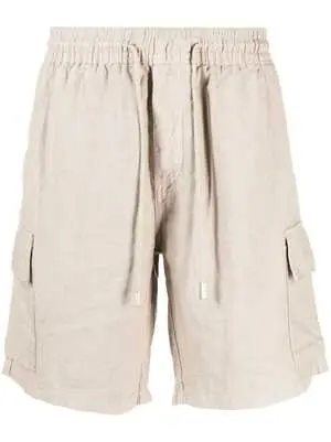 Vilebrequin Logo-patch Linen Shorts - Neutrals