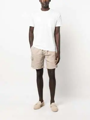 Vilebrequin Logo-patch Linen Shorts - Neutrals