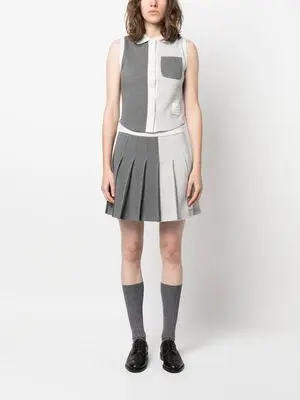 Thom Browne Sleeveless Patchwork Polo