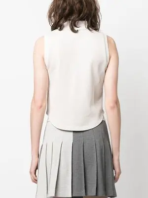 Thom Browne Sleeveless Patchwork Polo