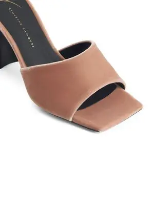 GIUSEPPE ZANOTTI 85mm Solhene Velvet Sandals