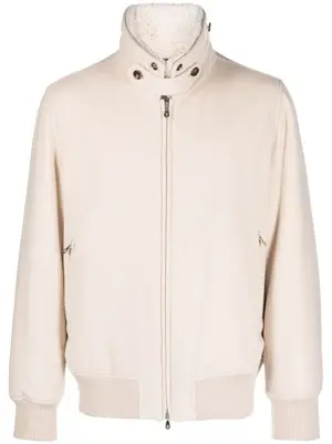 Brunello Cucinelli Padded Bomber Jacket - Neutrals