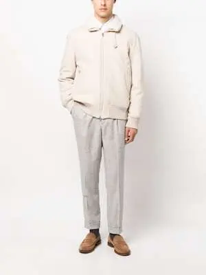 Brunello Cucinelli Padded Bomber Jacket - Neutrals