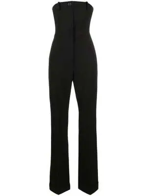 Moschino Strapless Straight-leg Jumpsuit - Black