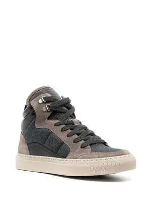 Brunello Cucinelli Panelled High-top Sneakers