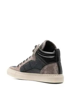 Brunello Cucinelli Panelled High-top Sneakers