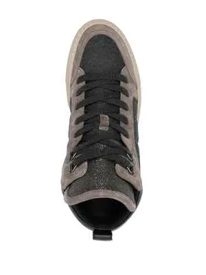 Brunello Cucinelli Panelled High-top Sneakers