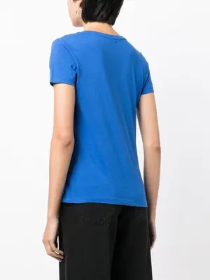 MADISON MAISON Short-sleeved Cotton-jersey T-shirt - Blue