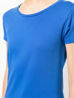MADISON MAISON Short-sleeved Cotton-jersey T-shirt - Blue