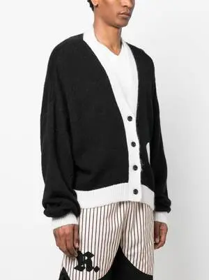 ROUGH. Logo-patch Button-up Cardigan