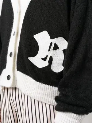 ROUGH. Logo-patch Button-up Cardigan